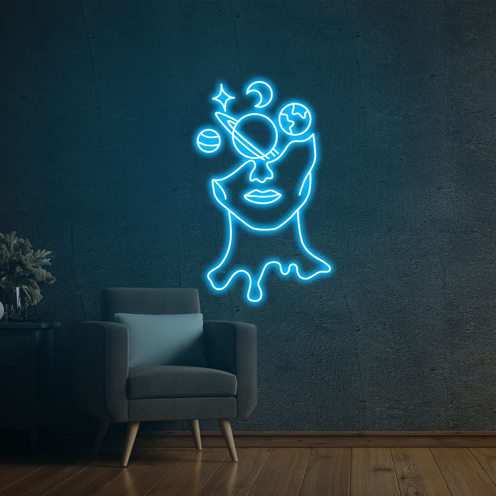 Galaxy Brain Neon Sign Flex Personalized Gift Wedding Neon | Etsy