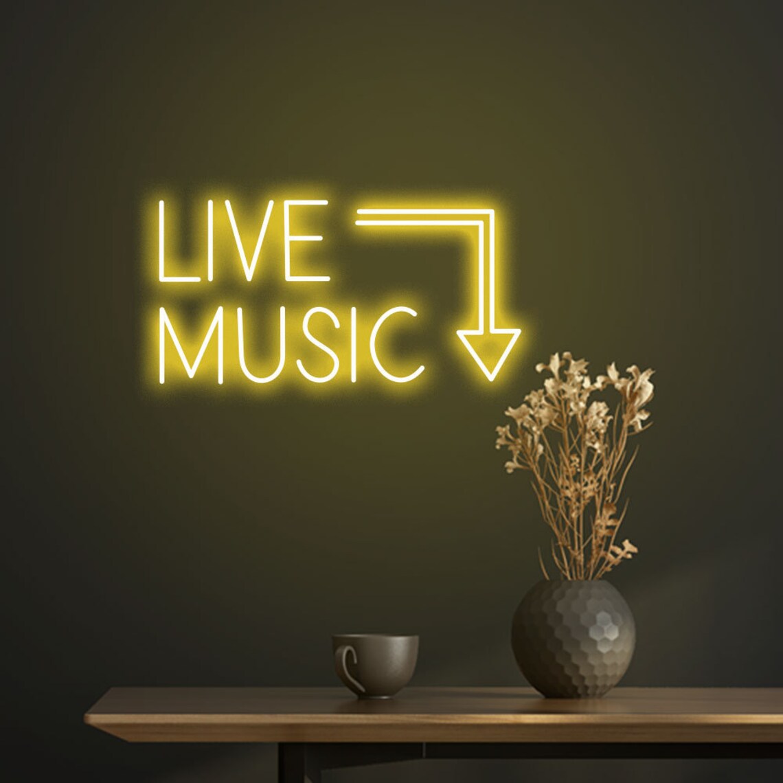 Live Music Neon Sign custom Neon Signs for Home - Etsy