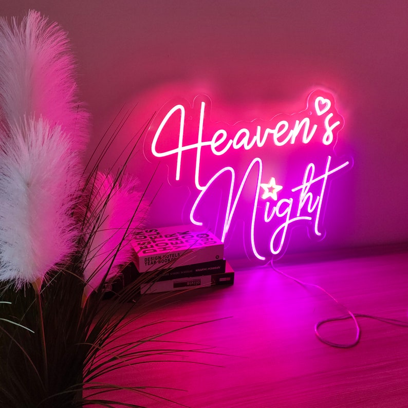 Heaven's Night Neon Sign | Custom Neon Lights Sign | Wedding Neon Sign ...