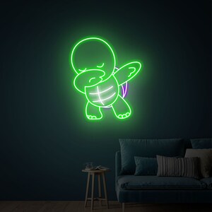Turtle Neon Sign Event Decor Custom Neon Wall Decor Sign Blue ...