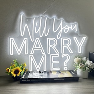 Will You Marry Me Neon Sign Custom Bedroom Bar Wedding Engagement Party ...