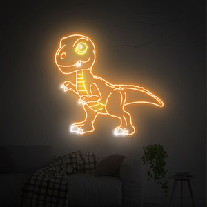 Dinosaur Neon Sign, Tyrannosaurus Led Neon Light, Custom Led Light up ...