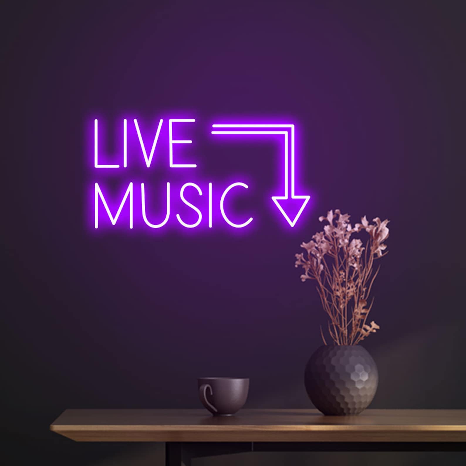 Live Music Neon Sign custom Neon Signs for Home - Etsy