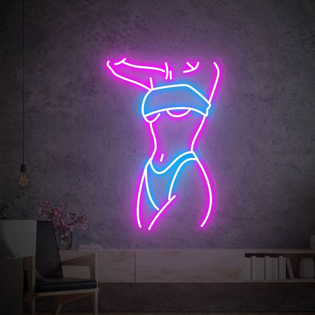 Sexy Body Led Neon Sign Female Woman Figure Led Lights Wall Decor