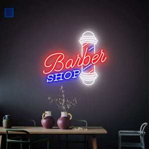 Barber Shop Led Sign, Barber Shop Neon Signs, Wall Decor, Barber Shop ...