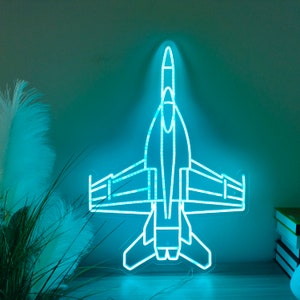 Customized Neon Sign Jet Plane,handmade Neon Lights for Bedroom, Custom ...
