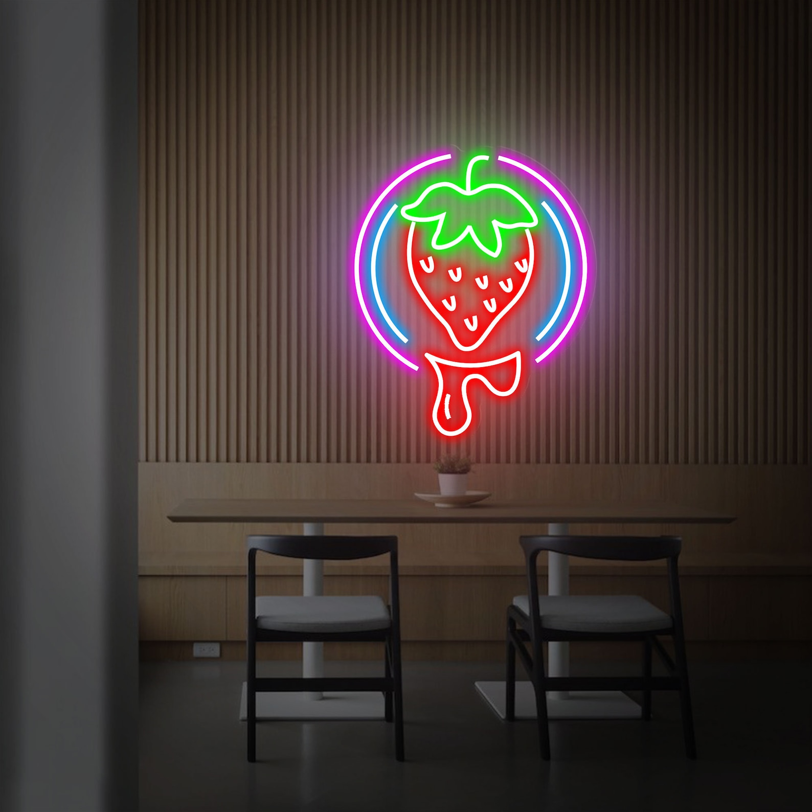 Strawberry Neon Sign Strawberry Neon Light Fruit Neon Sign - Etsy