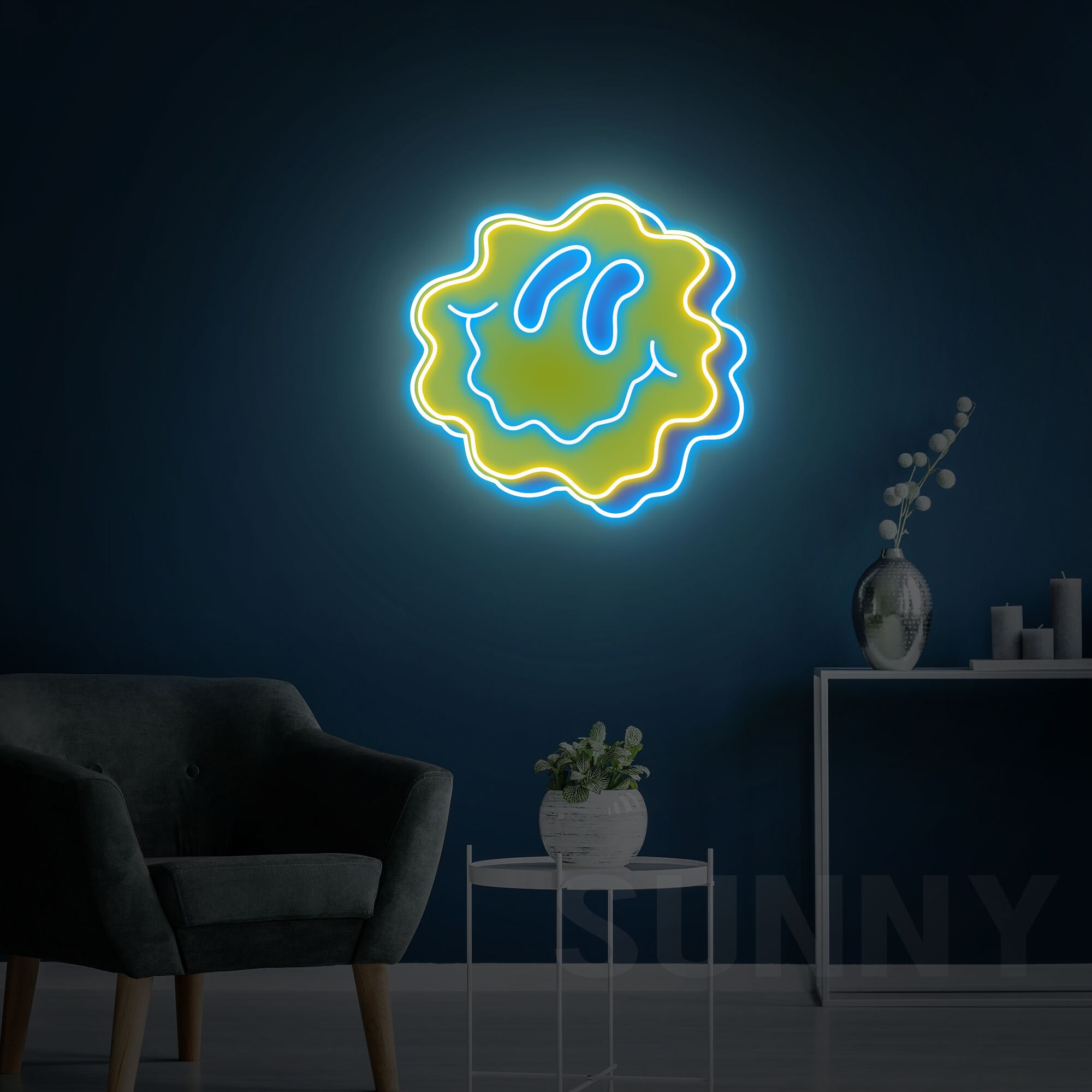 Smile Neon Sign, UV Print Acrylic Led Neon Sign, Smile Neon Light ...