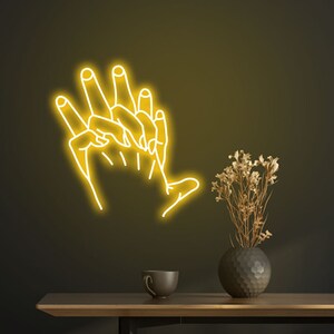 Hand Neon Sign ,custom Neon Signs for Home - Etsy