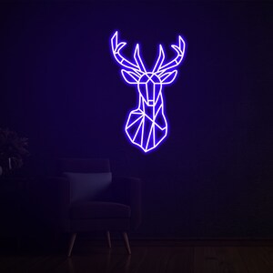 Christmas Reindeer Elk Deer Neon Sign Christmas Gift Home - Etsy