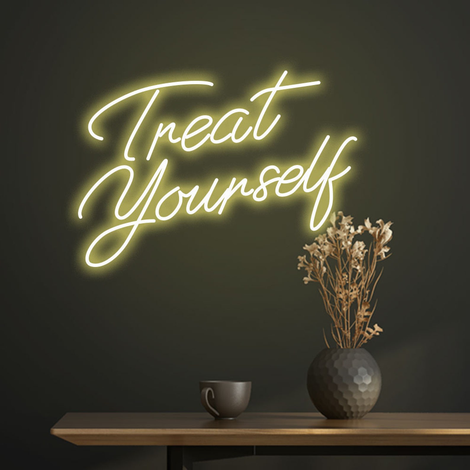 Treat Yourself Neon Sign custom Neon Signs for Home | Etsy