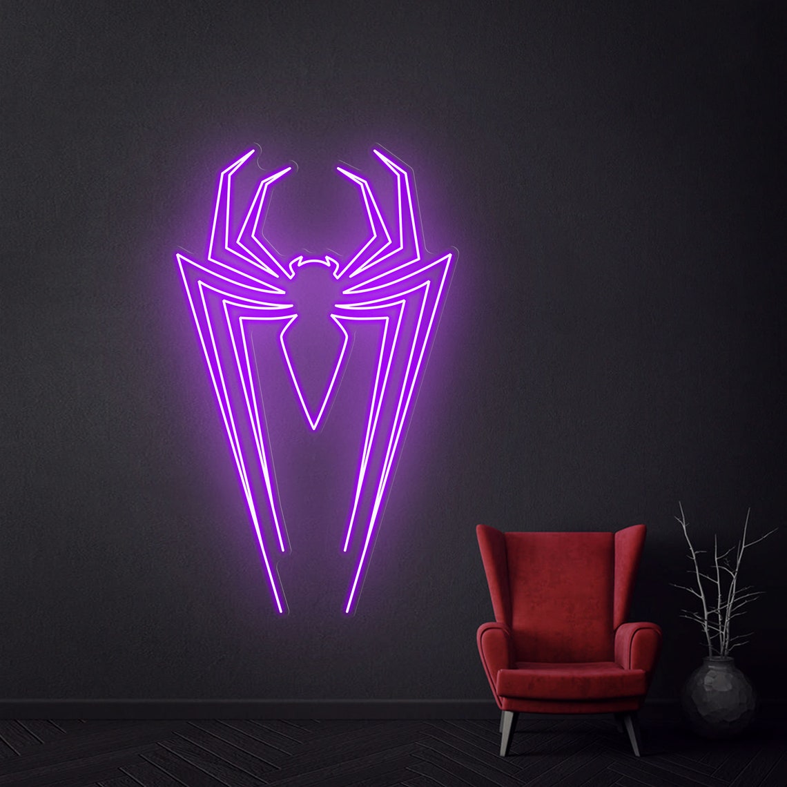 Spider Neon Sign Custom Halloween Neon Sign Neon Light Sign - Etsy