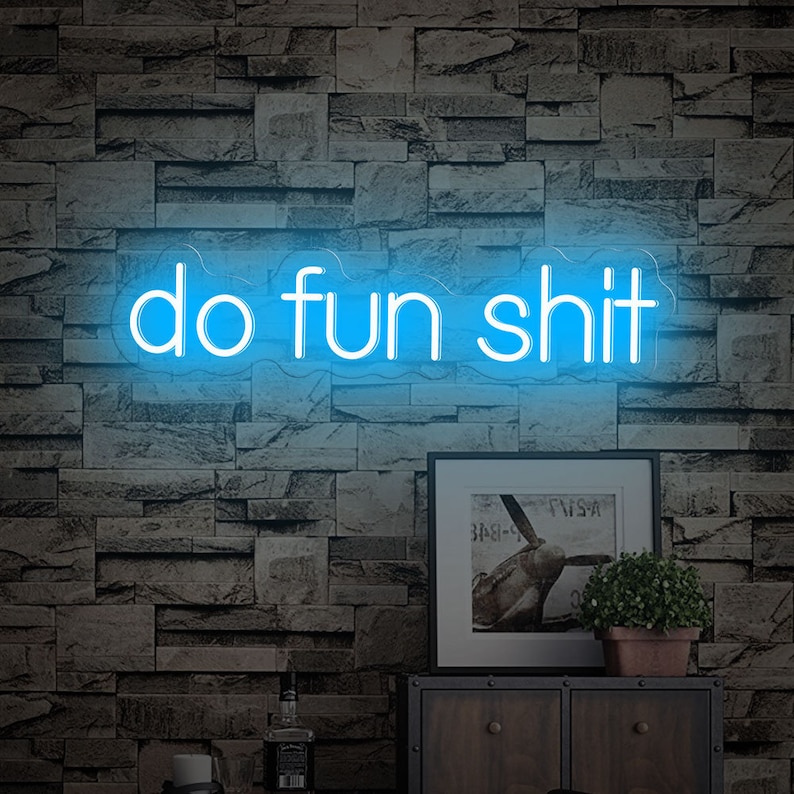 Do Fun Shit Neon Sign Custom Home Decor Mancave Wall Lights - Etsy