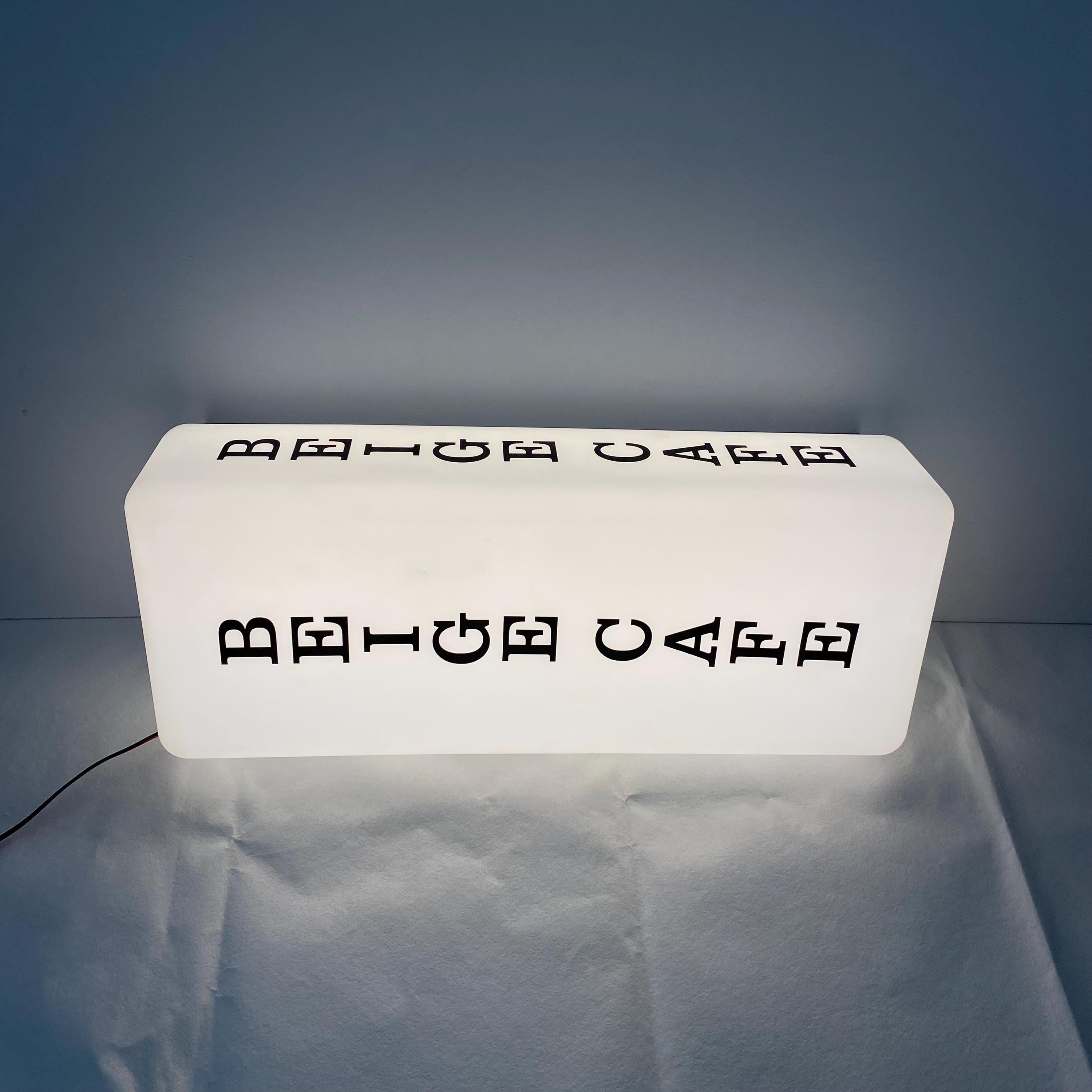 Rectangle LED Light Box Sign - Custom Street Sign Illuminated Business ...