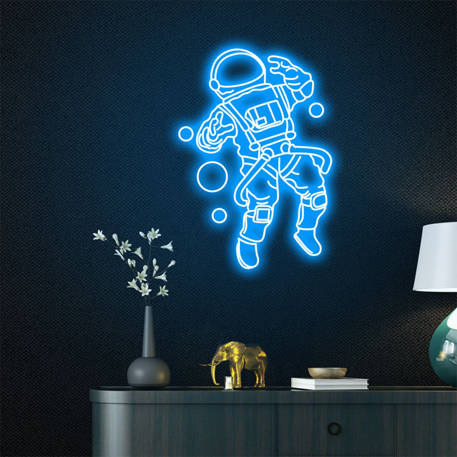 Astronauts Neon Sign spaceman Custom Neon Signs for Home Neon - Etsy