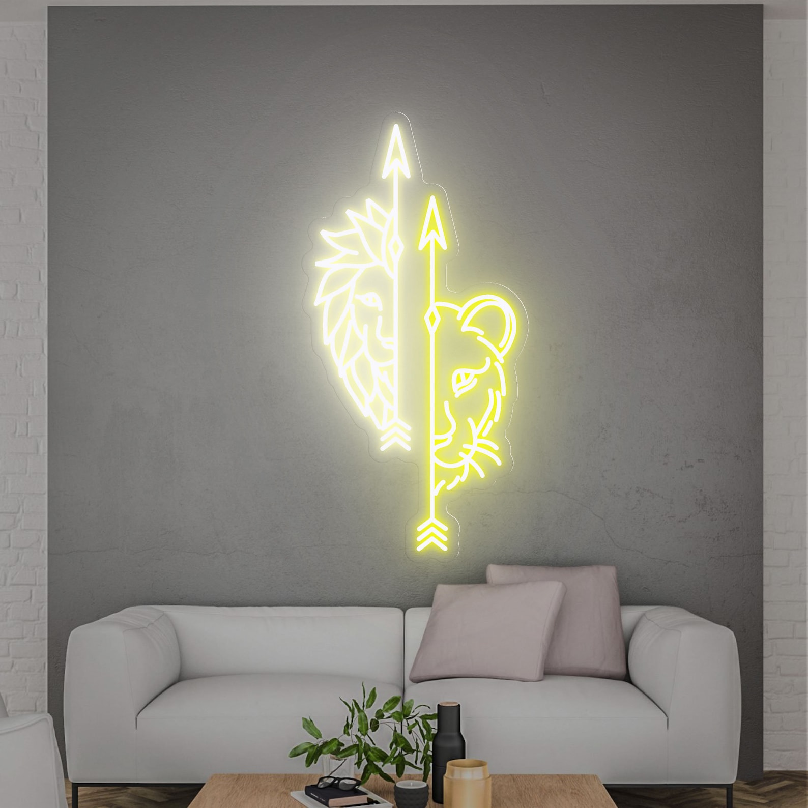 Lion Neon Sign Custom Handmade Art Neon Light Lion Neon Light - Etsy