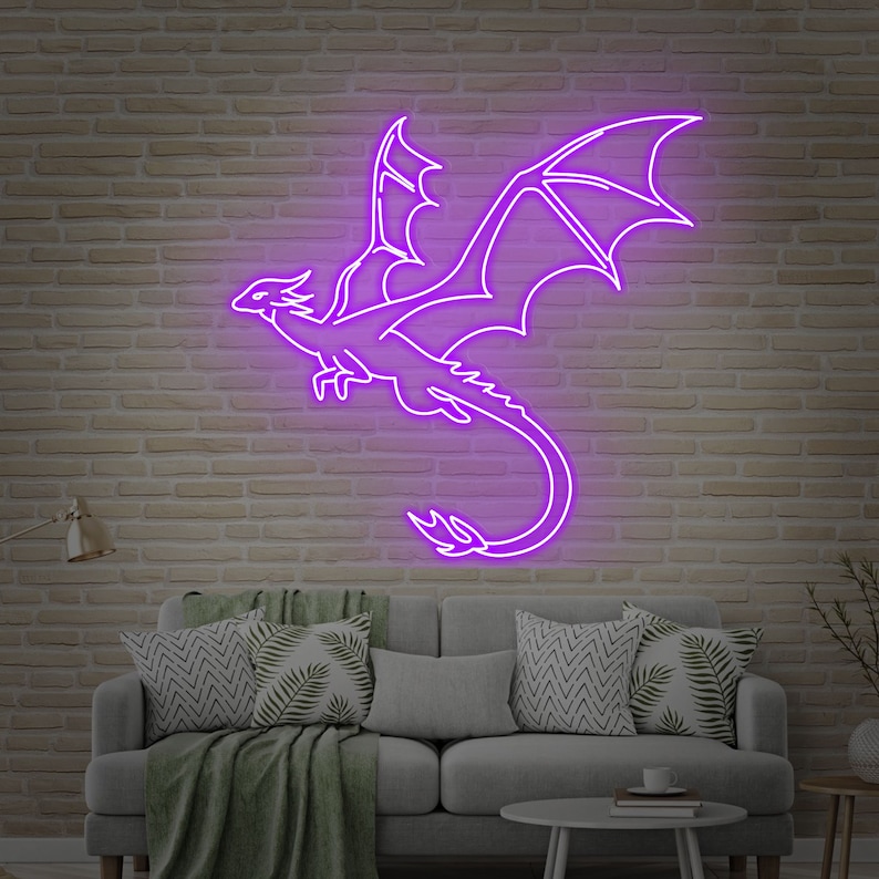 Dragon Neon Sign Dragón Decor Neon Art Sign Neon Sign Art - Etsy