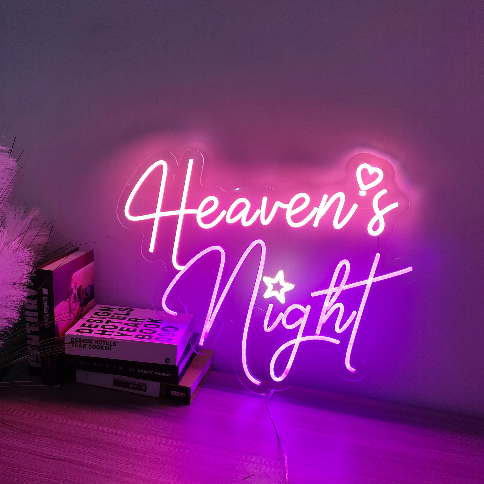 Heaven's Night Neon Sign | Custom Neon Lights Sign | Wedding Neon Sign ...