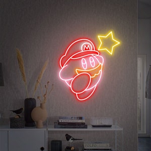 Kirby Neon Sign Kirby Decor Neon Sign Bedroom Japanese - Etsy