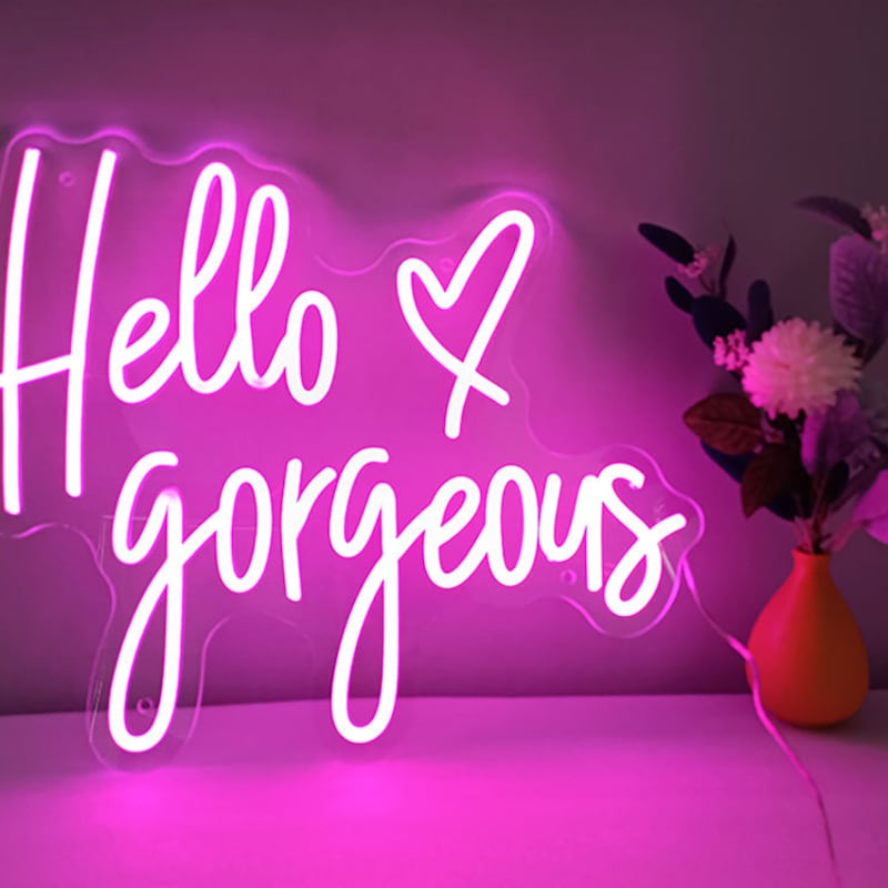 Hello Gorgeous Neon Sign - Etsy