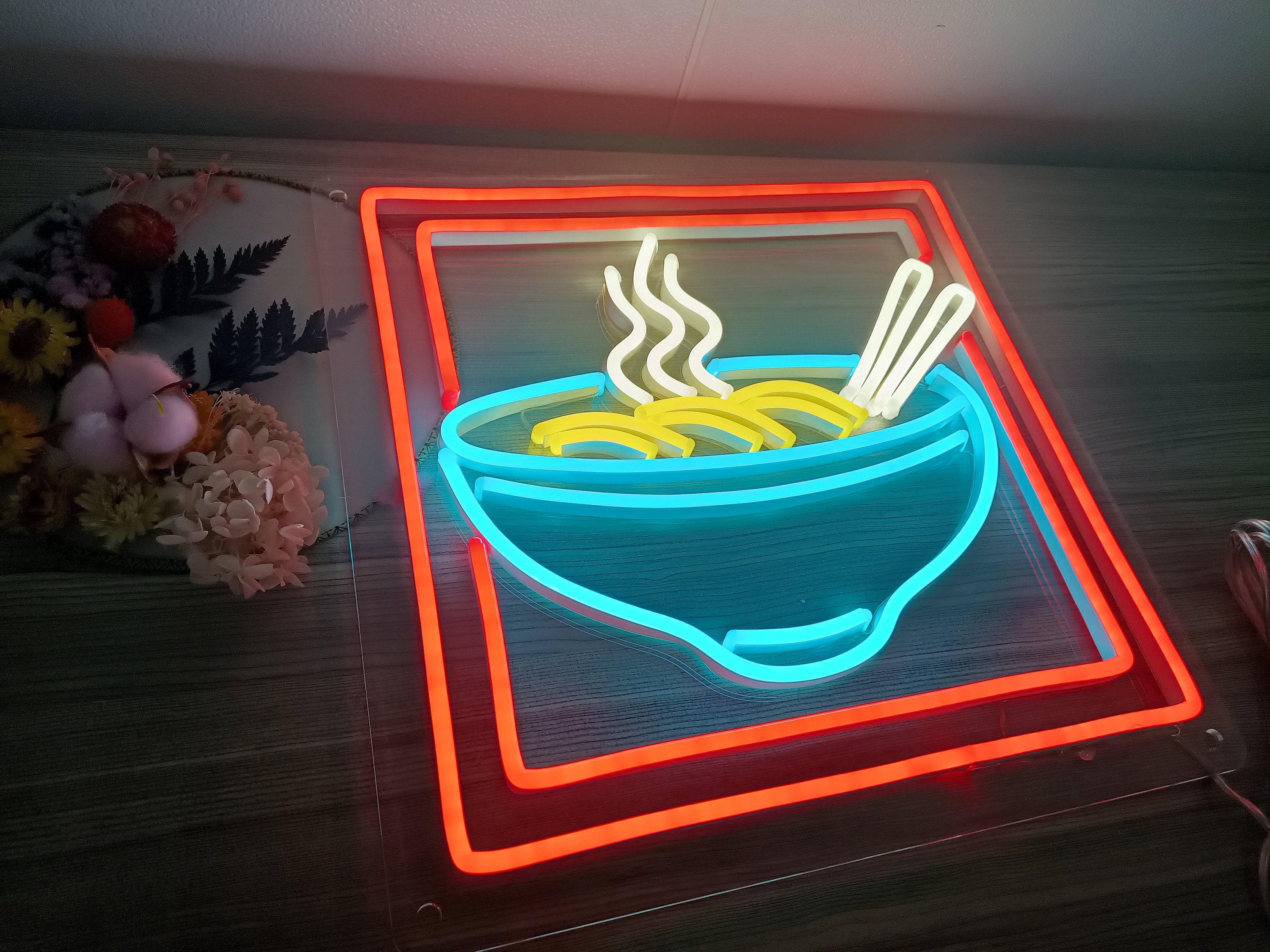 Ramen Japanese Noodles Neon Sign Shop Wall Decor Art LED | Etsy