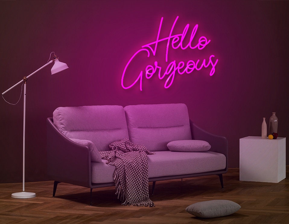 Hello Gorgeous Neon Sign custom Neon Signs LED Neon Lights - Etsy UK
