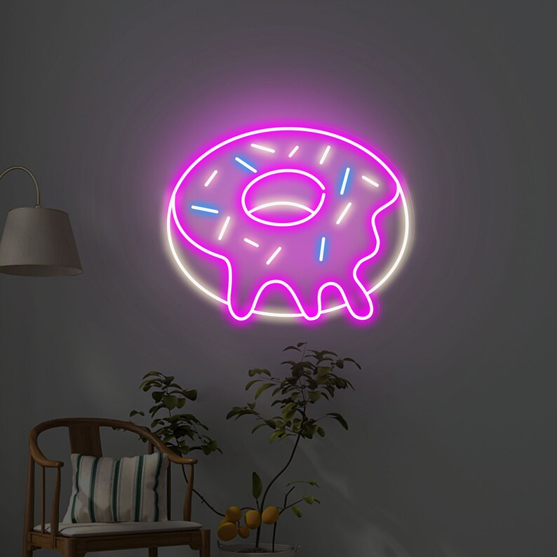 Donuts Neon Sign Custom Food Neon Sign Sweet Sign Coffee Bar - Etsy