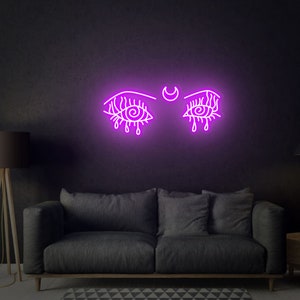 Eye Neon Sign, Anime Neon Sign, Evil Eye Light, Neon Sign, Neon Sign ...