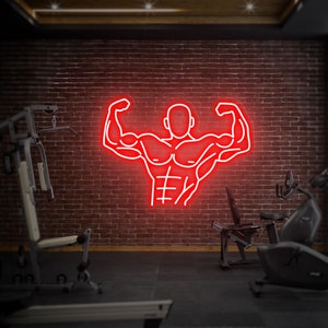 Muscle Neon Sign, Muscle Led Sign, Gym Led Sign, Custom Neon Sign ...