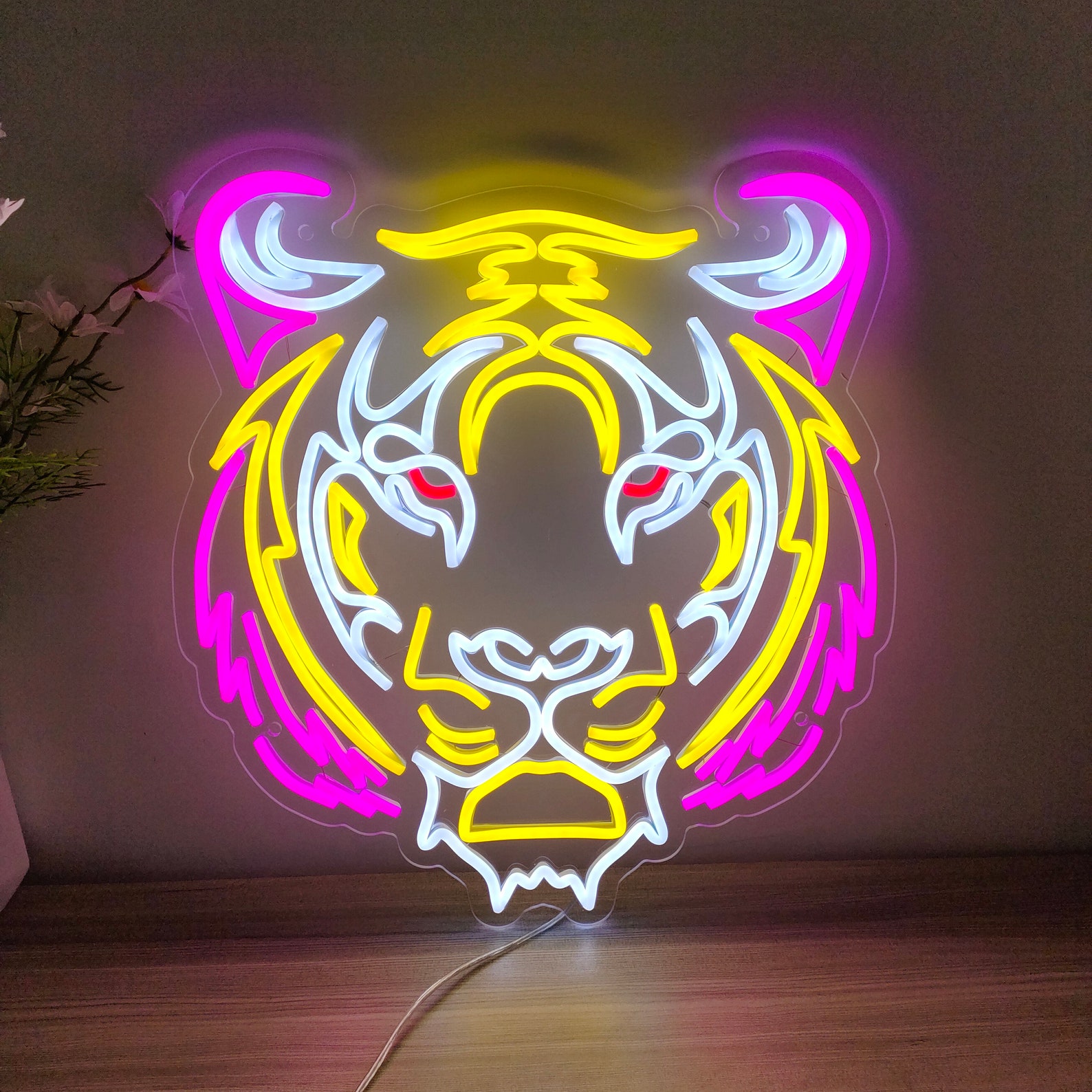 Tiger Neon Sign | Custom LED Neon Lights | Flex Personalized Neon Sign ...