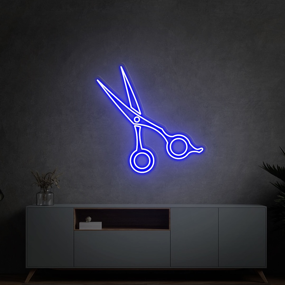 Scissors Neon Sign, Scissors Led Sign, Scissors Light Sign, Beauty ...