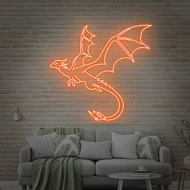 Dragon Neon Sign Dragón Decor Neon Art Sign Neon Sign Art - Etsy