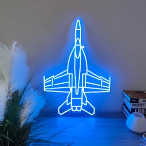 Customized Neon Sign Jet Plane,handmade Neon Lights for Bedroom, Custom ...