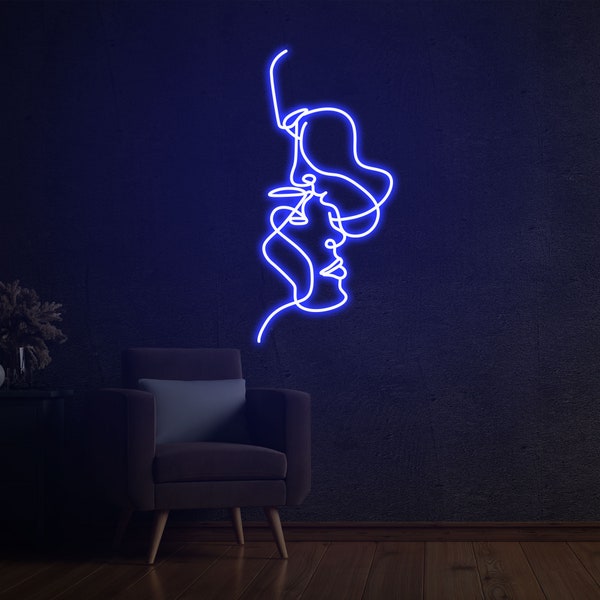 Neon Face Sign - Etsy