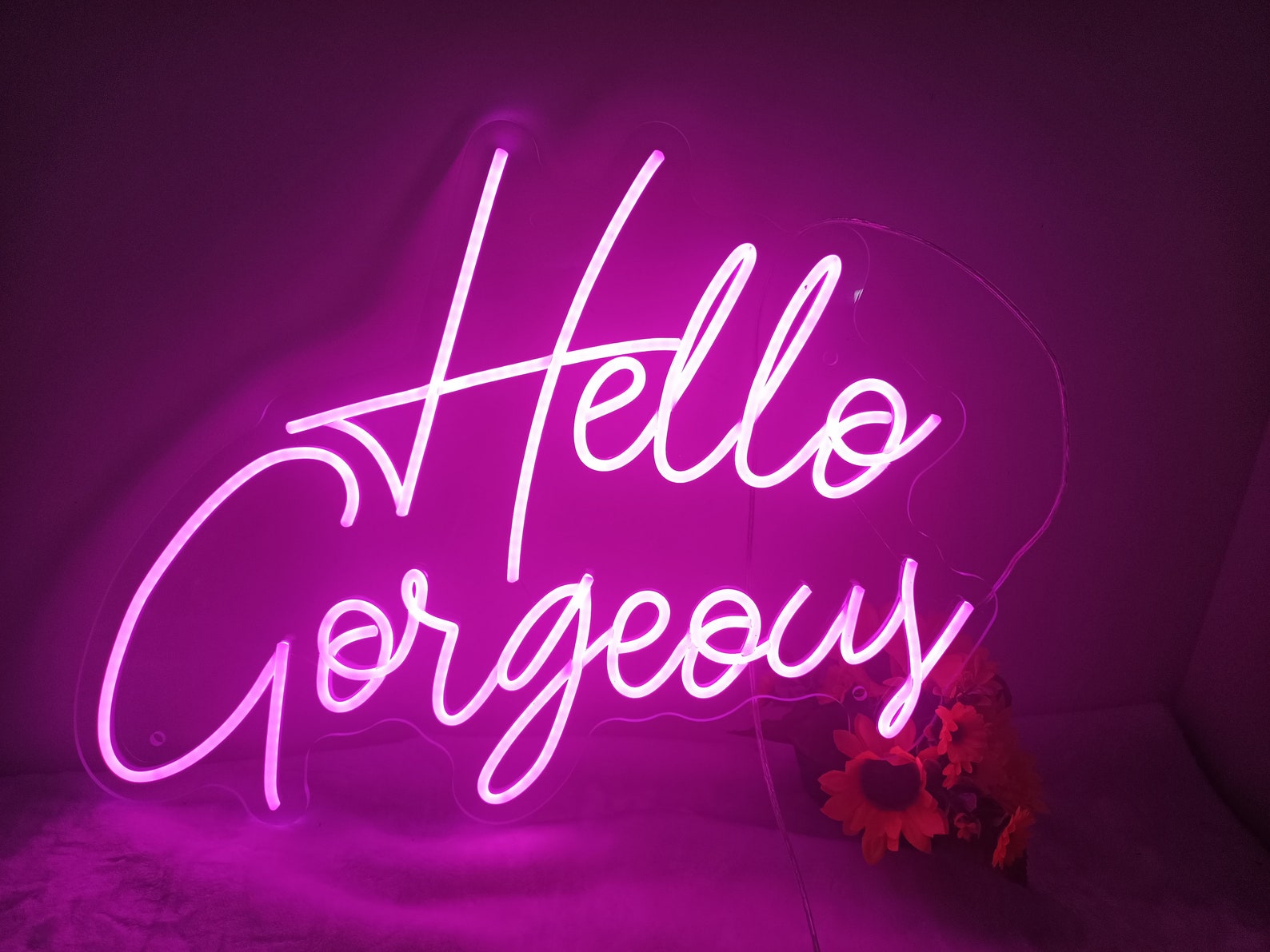 Hello Gorgeous Neon Sign custom Neon Signs LED Neon Lights - Etsy