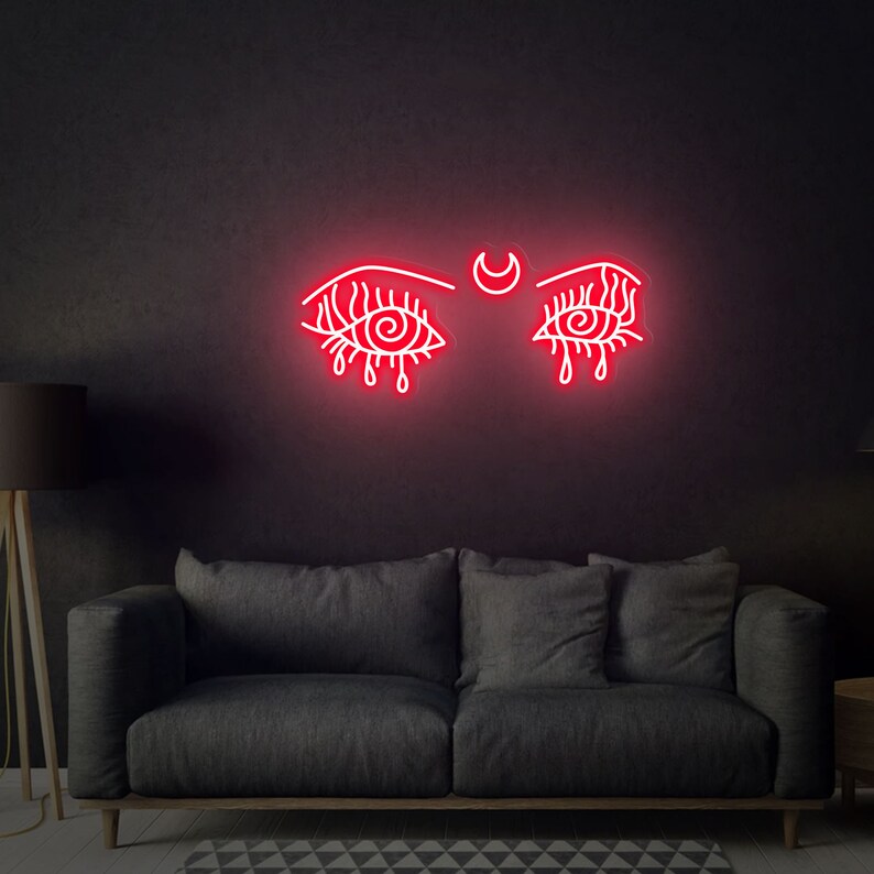 Eye Neon Sign Anime Neon Sign Evil Eye Light Neon Sign - Etsy