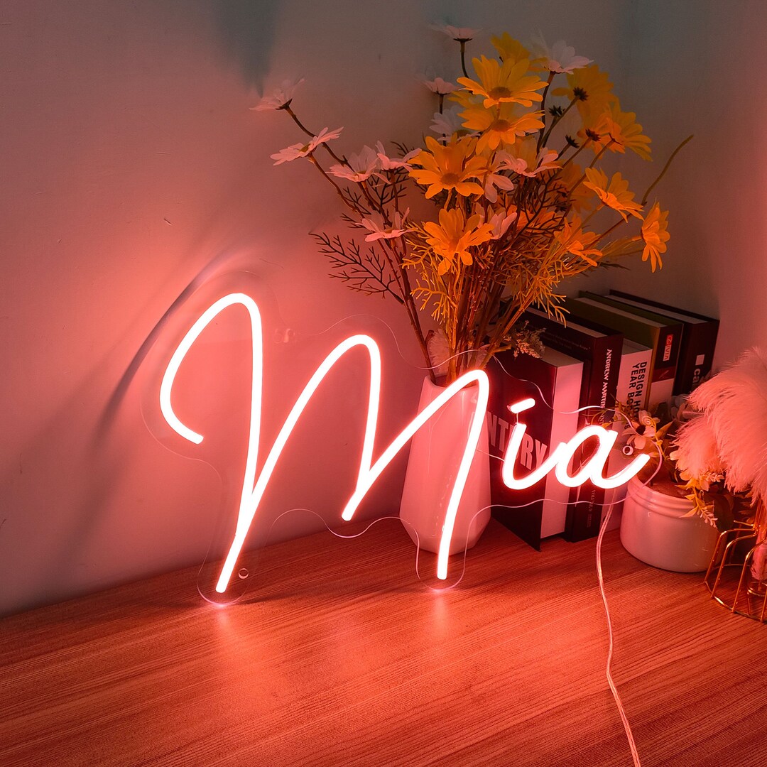 Custom Name Neon Sign, Kid Room Neon Lights, Home Wall Decor,wedding ...