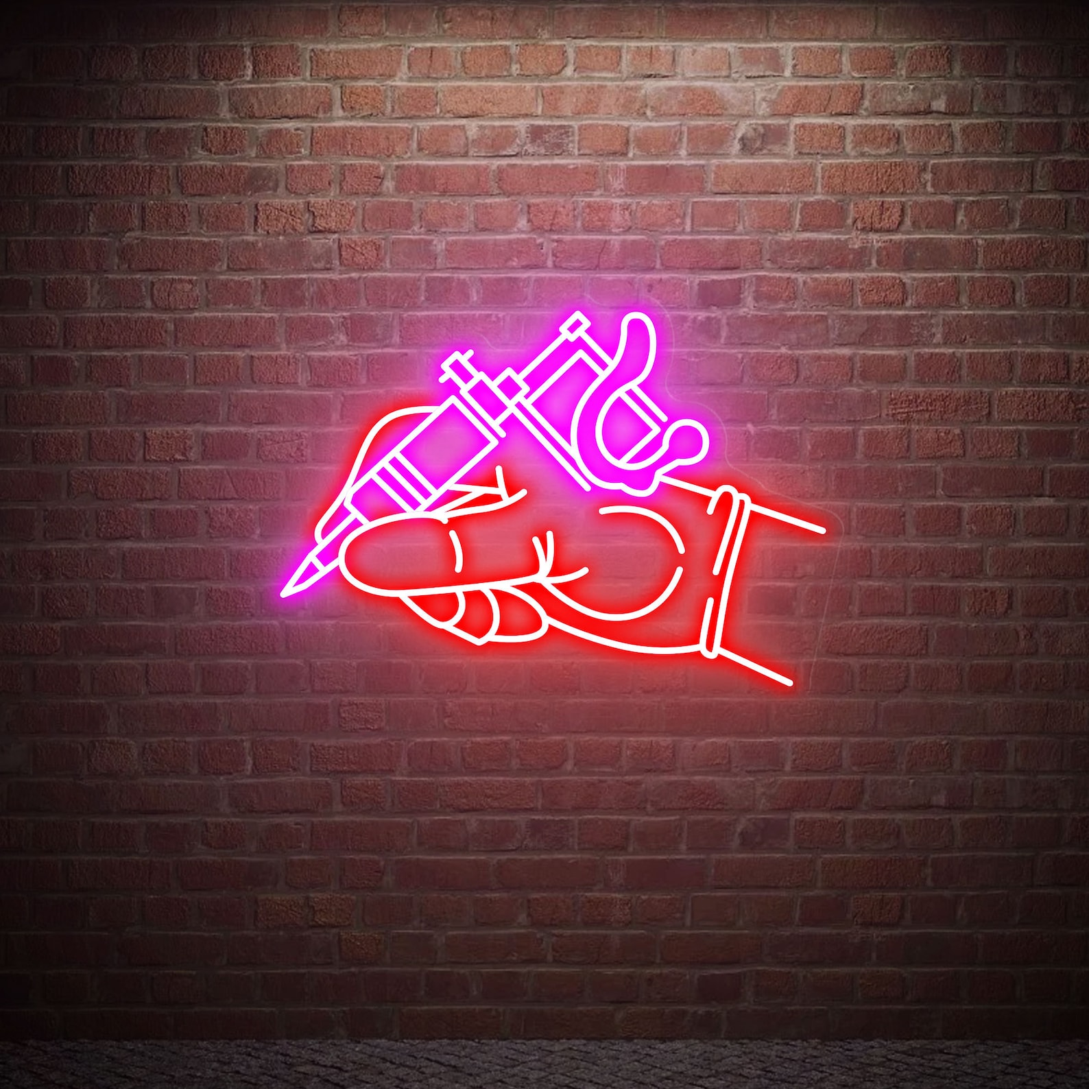 Tattoo Neon Sign| Tattoo Led Artist Neon Sign| Hand of an Artist ...