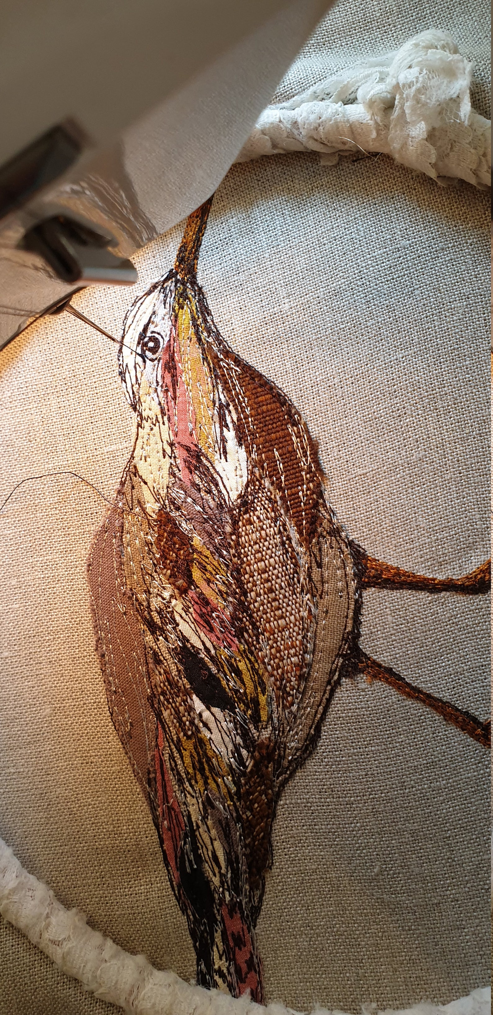 Wading Bird Embroidered Lampshade Kit - Etsy
