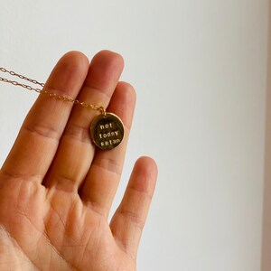 Not Today Satan Gold Necklace. Gold and Silver Custom Engraved Necklace ...