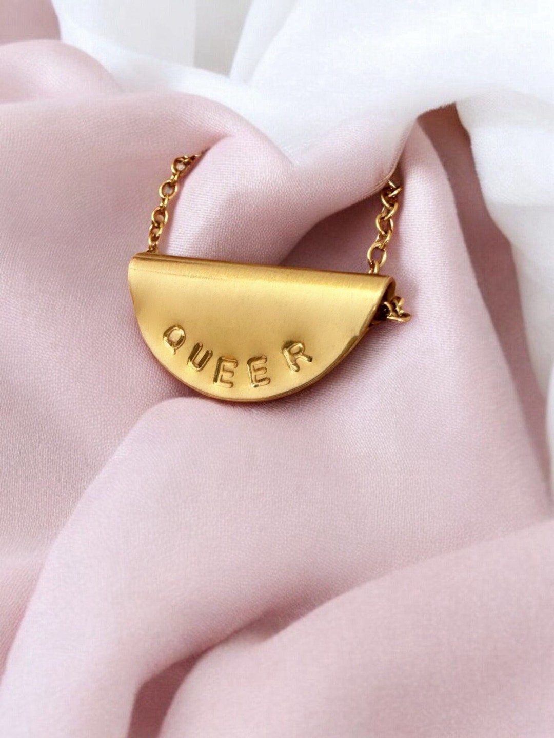 QUEER Necklace LGBTQI Gay Lesbian Jewellery. Personalised Pride ...