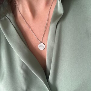 Not Today Satan Gold Necklace. Gold and Silver Custom Engraved Necklace ...