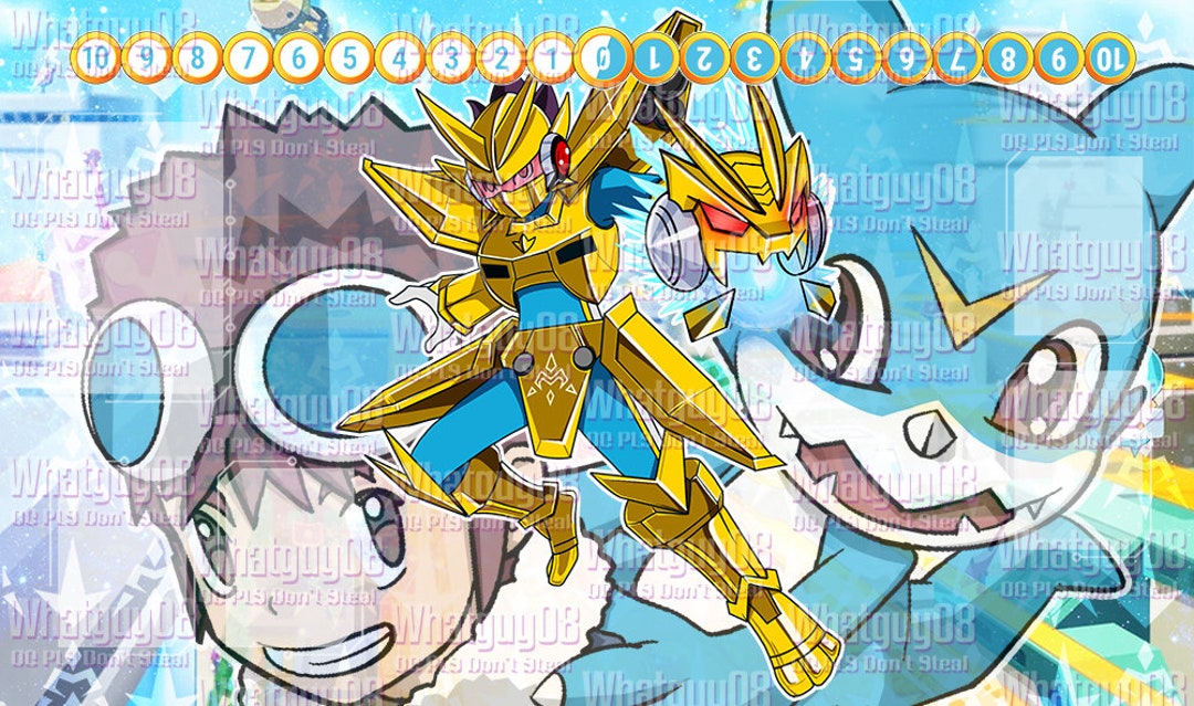 Mega Man Star Force X Magnamon Custom Digimon Playmat 24 X 14 Inches - Etsy