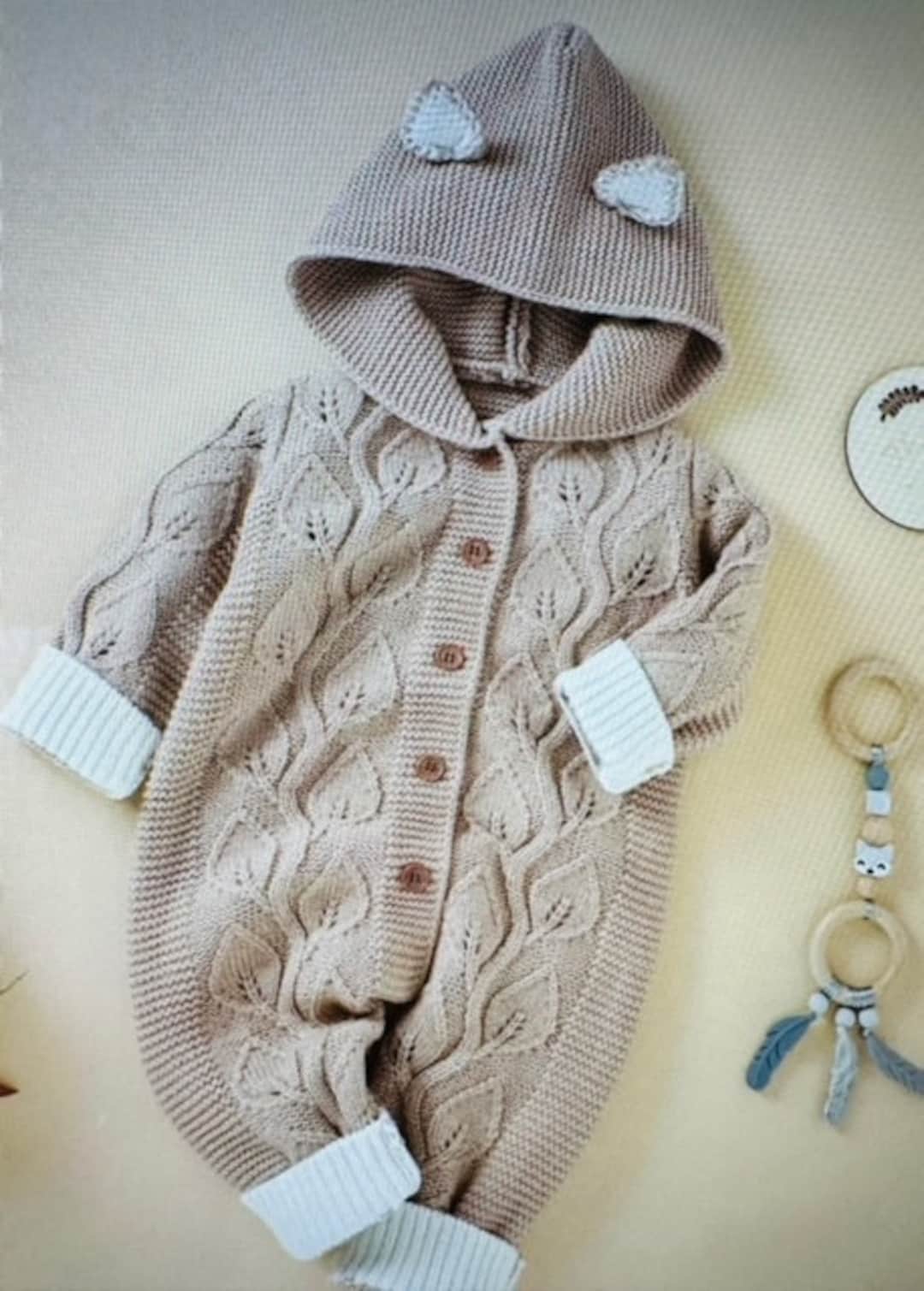 Baby Knit Sweater Romper Long Sleeve Warm Cotton Ribbed Kids Dressy ...