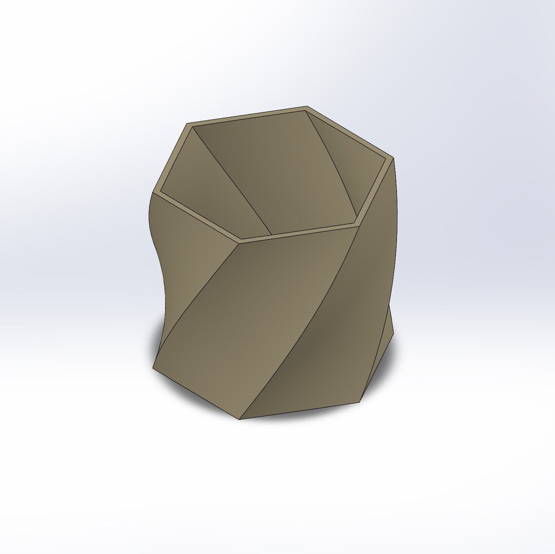 Hexagon Spiral Planter STL File - Etsy