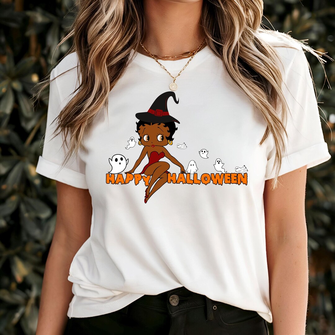 Betty Boop Shirt Cute Betty Boop Halloween Shirt Spooky Season Shirt ...