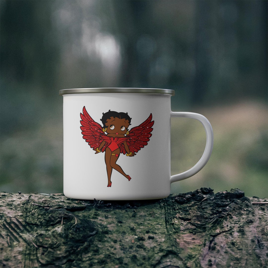 Betty Boop Mug, Enamel Camping Mug, Cute Betty Boop Design, Christmas ...