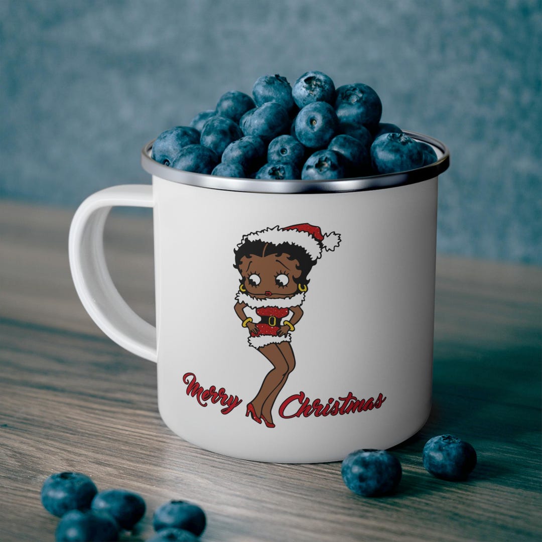 Betty Boop Christmas Enamel Camping Mug, Coffee Lover Gift - Etsy