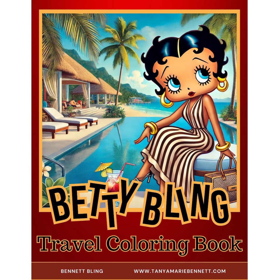 Betty Boop Coloring Book Digital Download Art, Digital Coloring Book ...