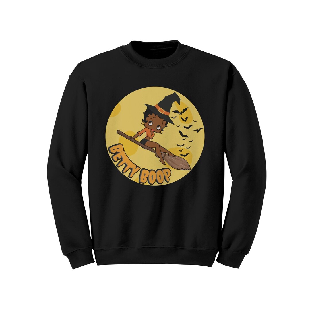 Funny Witchy Vibes Betty Boop Halloween Sweatshirt, Spooky Season ...